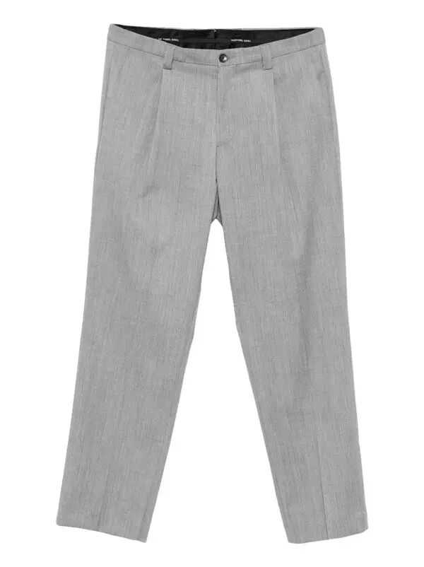 MICHAEL COAL Pleated Trousers - Grey