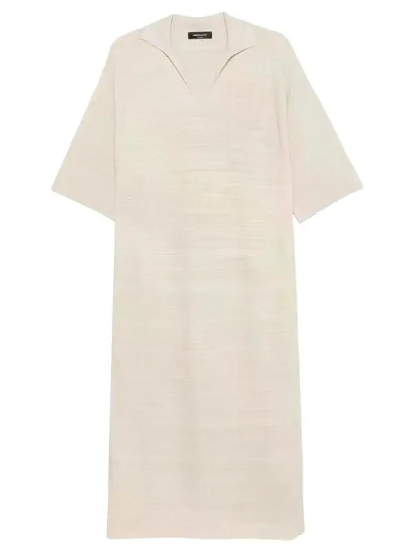 Fabiana Filippi V-neck Pocket Maxi Dress - Neutrals