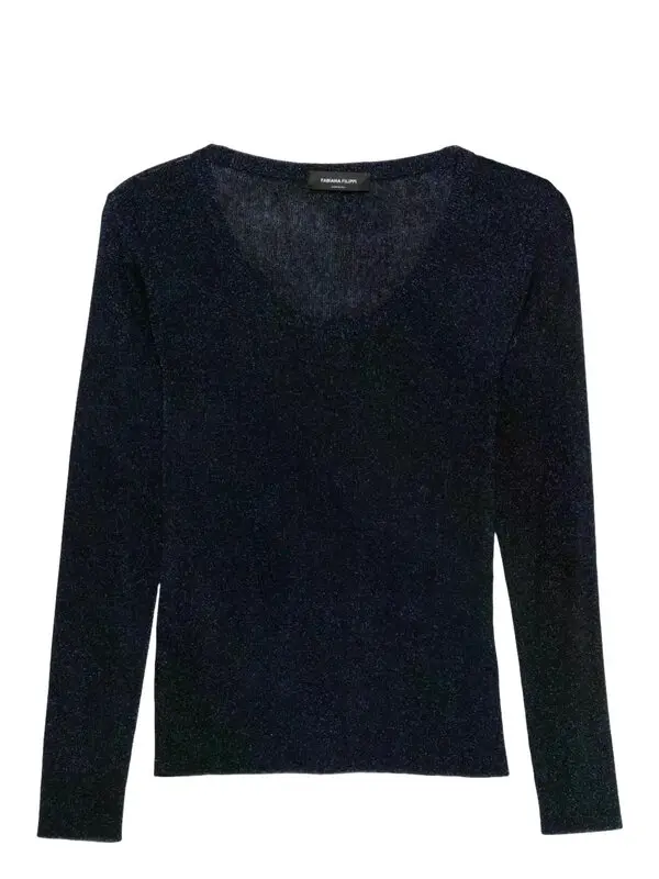 Fabiana Filippi Long-sleeve Top - Blue