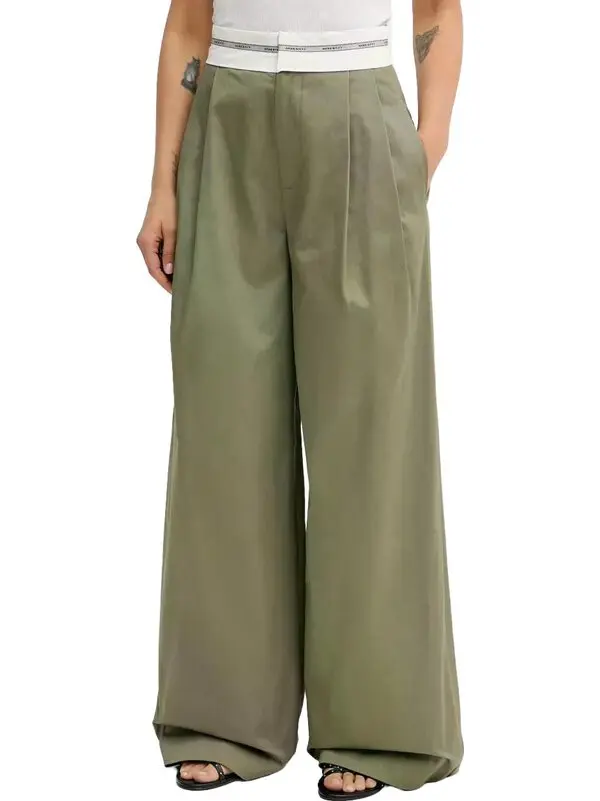 Miss Sixty Pleated Wide-leg Trousers - Green