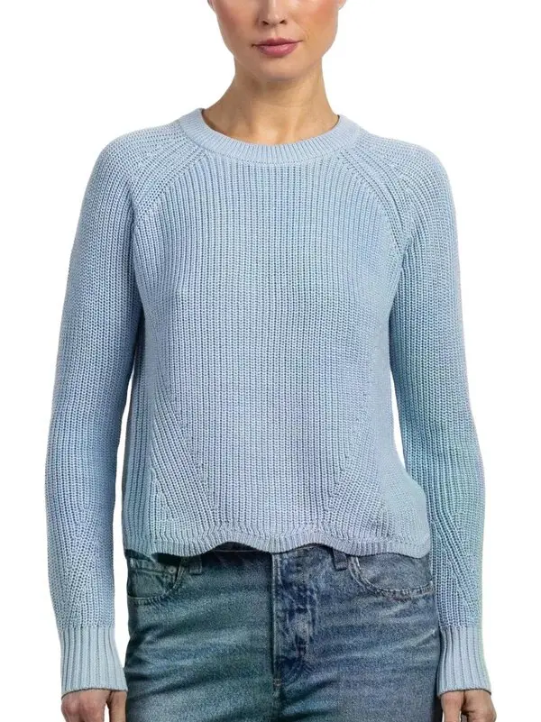 Autumn Cashmere Ribbed Knit Sweater - Blue