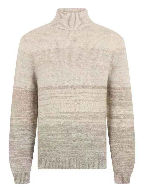 Malo Striped Turtleneck Sweater - Neutrals