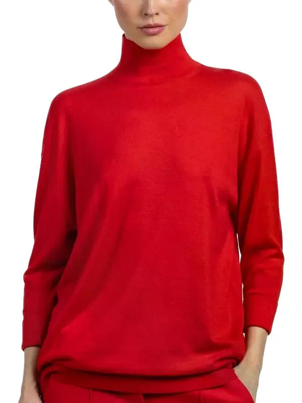 Dorothee Schumacher Turtleneck Merino Wool Sweater - Red