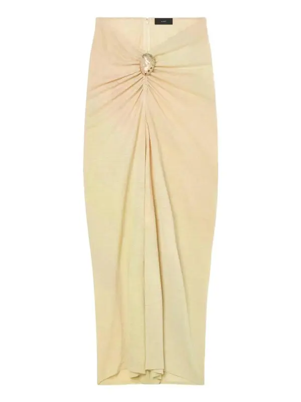 Alanui Mermaid Draped Midi Skirt - Neutrals