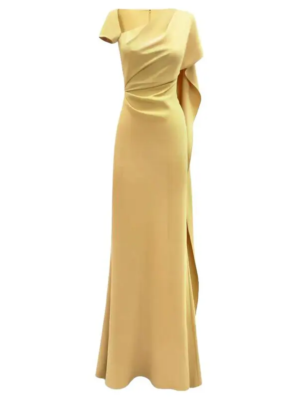 GEMY MAALOUF Asymmetrical-neck Gown - Yellow