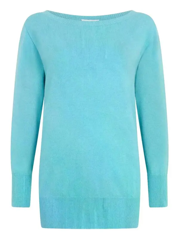 Malo Boat-neck Sweater - Blue