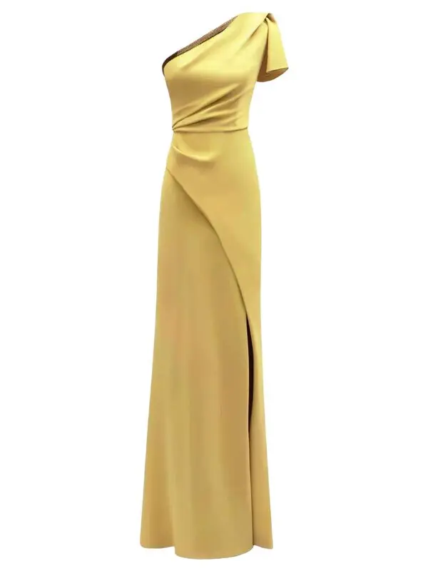 GEMY MAALOUF One-shoulder Draped Gown - Yellow