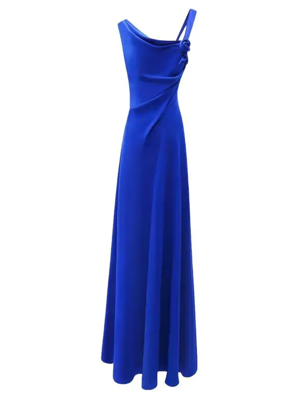 GEMY MAALOUF Asymmetrical Cowl-neck Gown - Blue