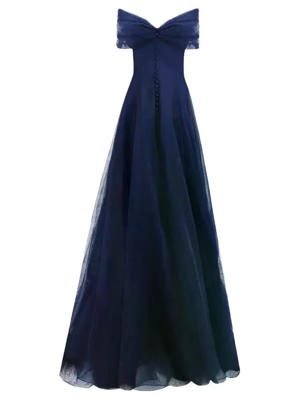 GEMY MAALOUF Off-the-shoulder Gown - Blue