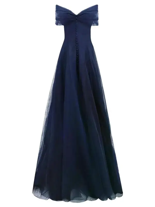 GEMY MAALOUF Off-the-shoulder Gown - Blue