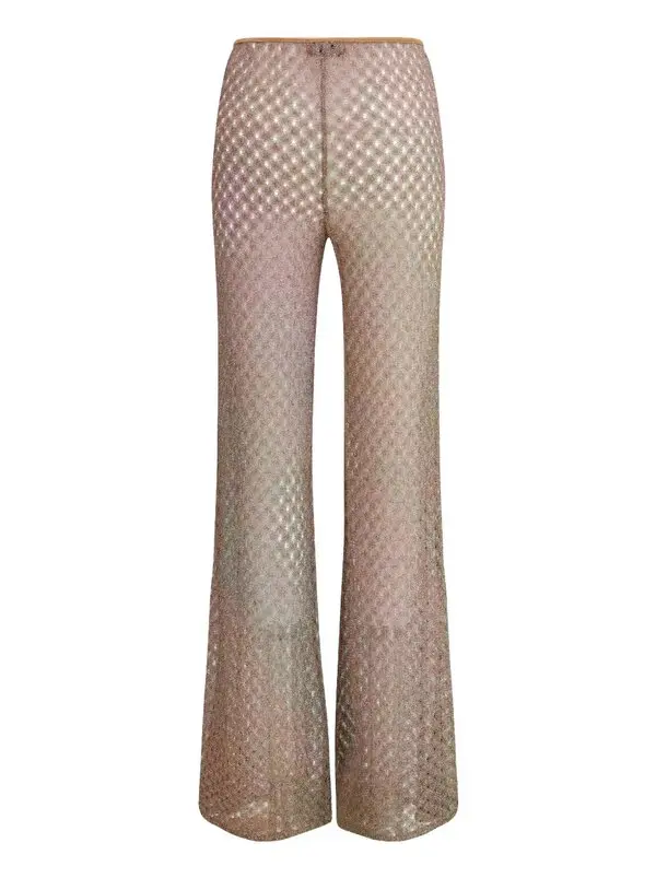 Missoni Openwork Flared Trousers - Brown