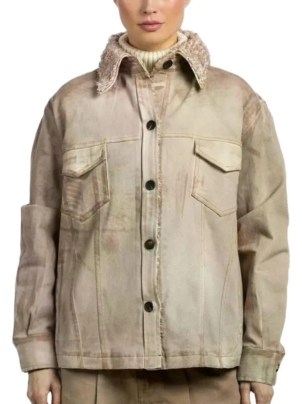 Avant Toi Collared Pocket Jacket - Neutrals