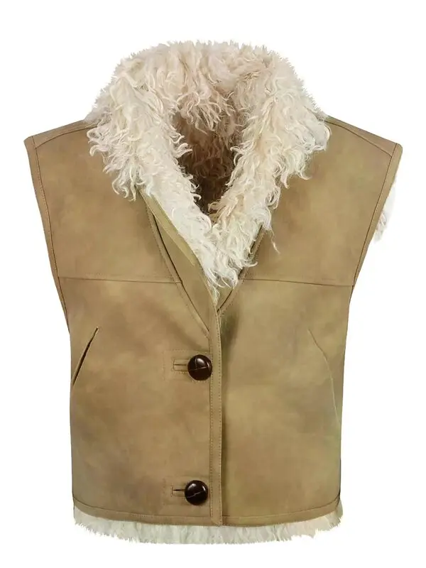 Isabel Marant Sleeveless Faux-fur Waistcoat - Neutrals