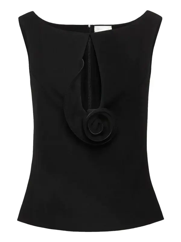 Magda Butrym Flower-detail Blouse - Black