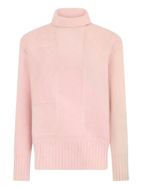 Malo Textured Turtleneck Sweater - Pink