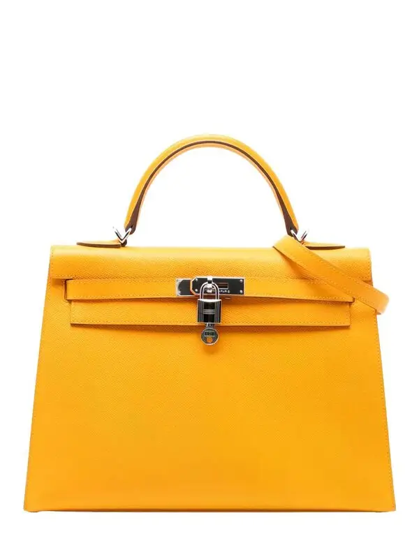 Hermès 2012 Epsom Kelly Ii Sellier 32 Satchel - Yellow