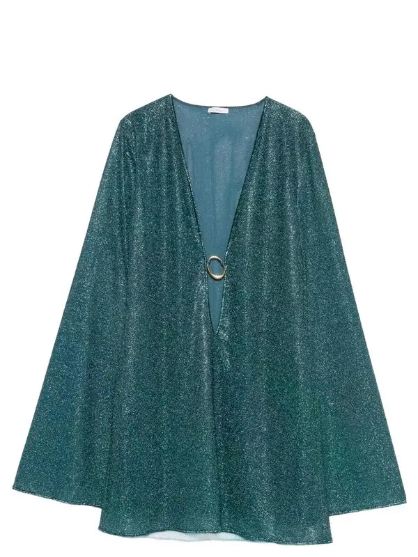 Oseree Ring Flared Dress - Green