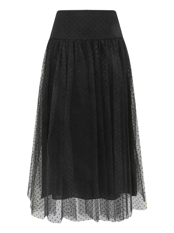 Zimmermann Polka-dot Midi Skirt - Black