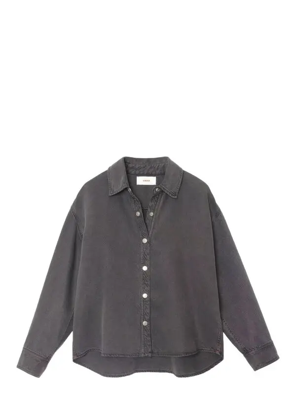 Xirena Collared Buttoned Top - Grey
