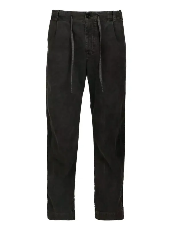 HANNES ROETHER Drawstring Pleated Trousers - Grey