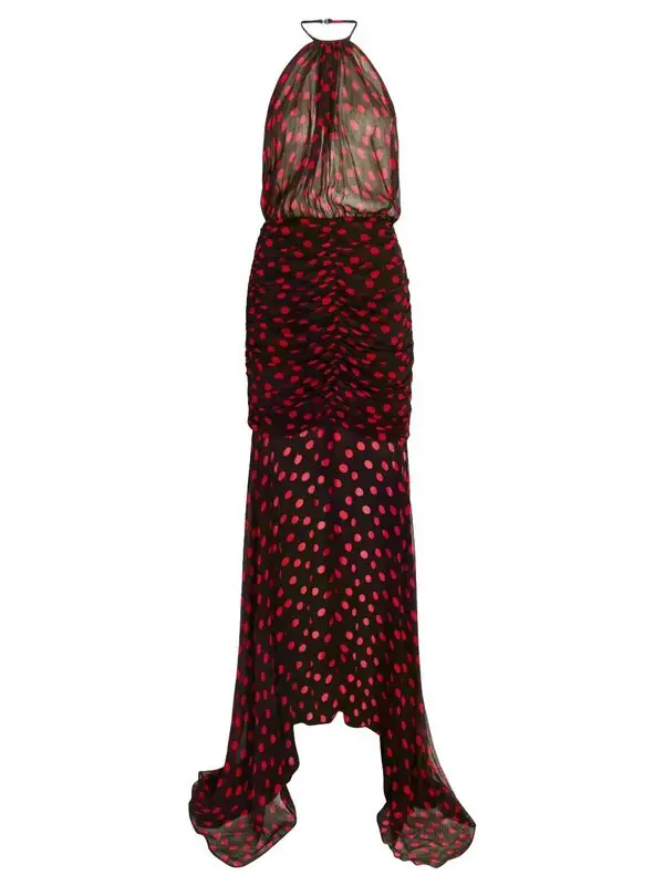 Ronny Kobo Tilda Polka-dot Midi Dress - Black