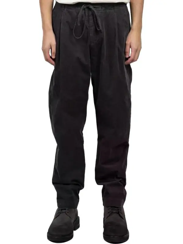 HANNES ROETHER Drawstring Pleated Trousers - Grey