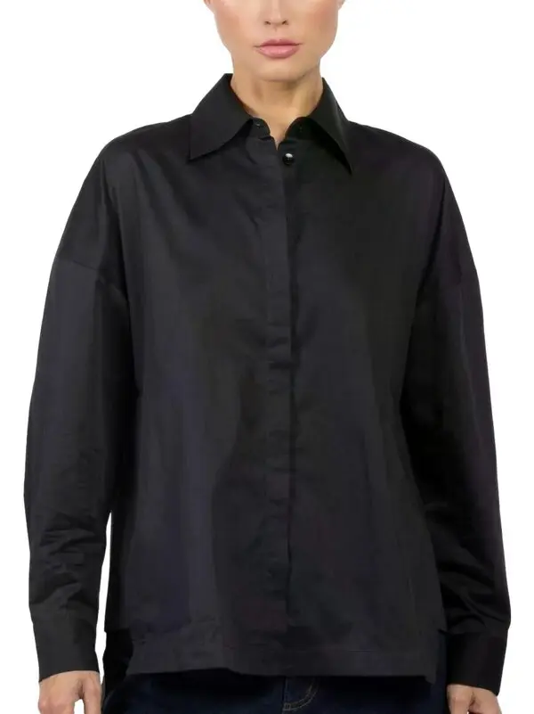 Tibi Gabe Long-sleeve Shirt - Black