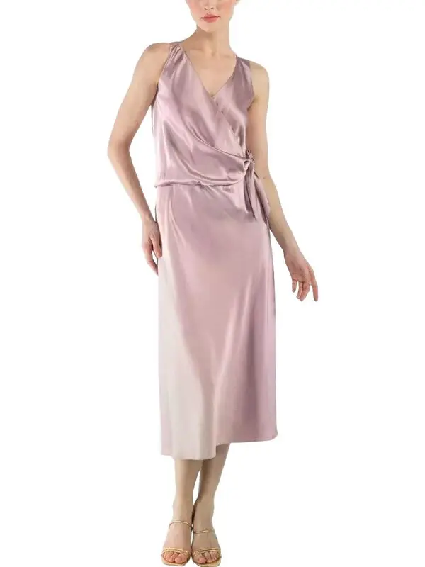 PETER COHEN V-neck Midi Dress - Pink