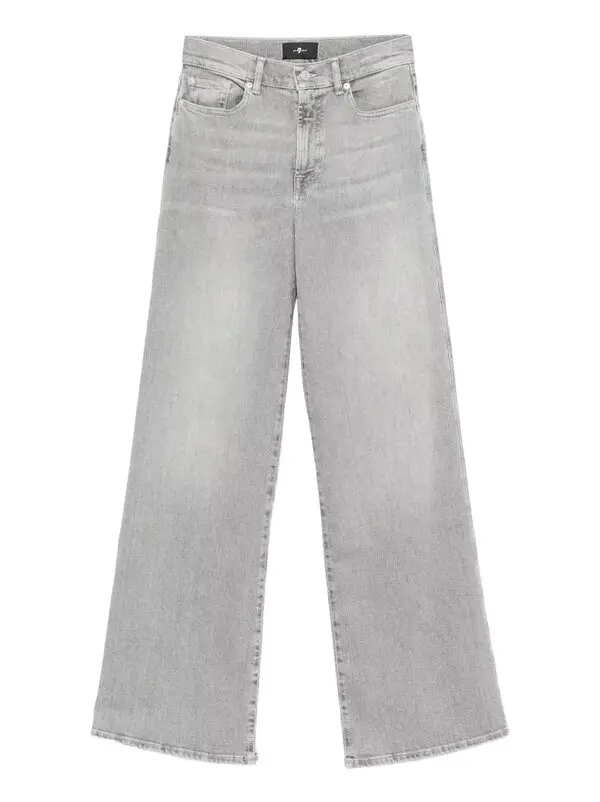 7 For All Mankind Lotta Wide-leg Jeans - Grey