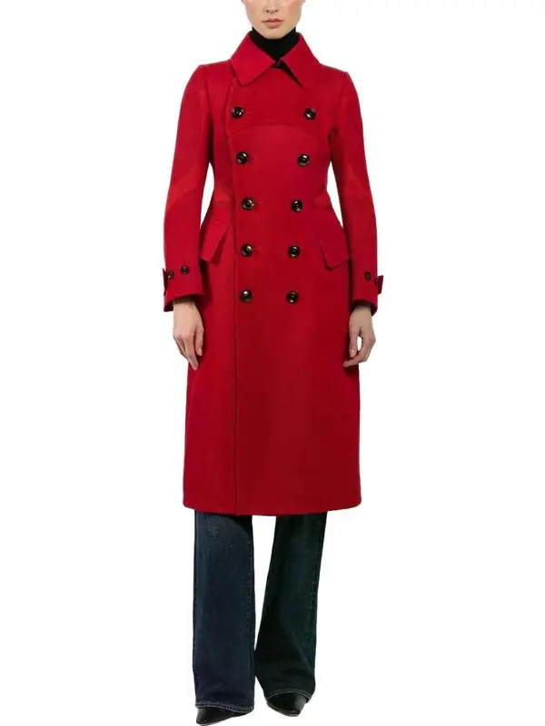 SHIRO SAKAI Double-breasted Coat - Red