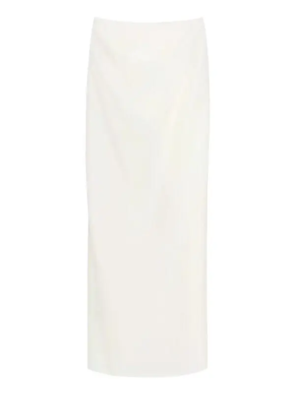 GIA STUDIOS Wrap-front Draped Maxi Skirt - White