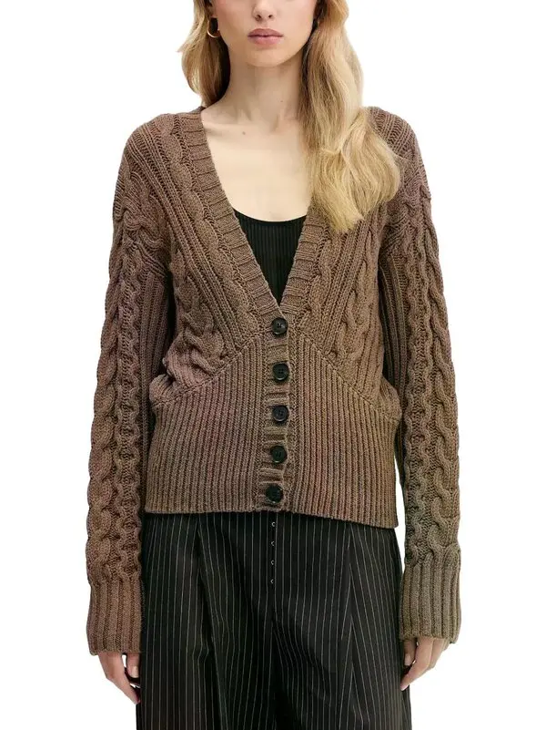 Miss Sixty Button-fastening Cardigan - Brown