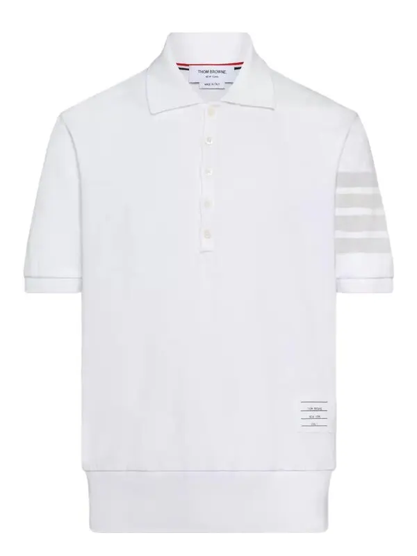Thom Browne Ottoman 4-bar Top Polo - White