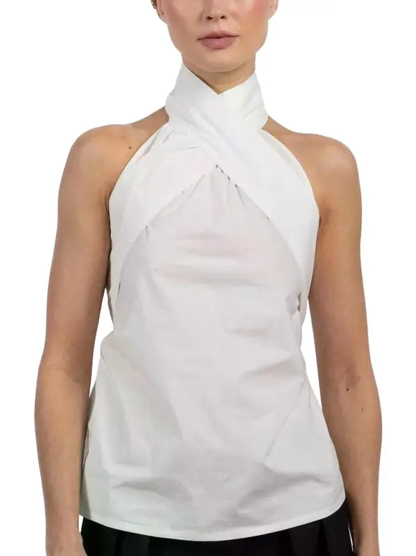 Françoise Tie-detail Top - White