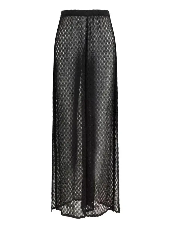 Missoni Geometric-patterned Trousers - Black