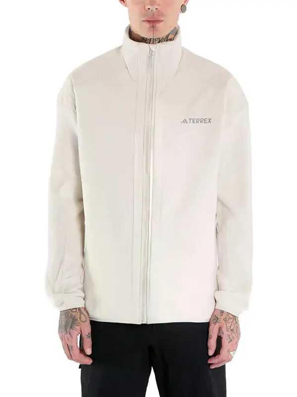 Adidas Logo-detail Jacket - Neutrals