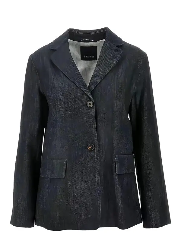 Max Mara Notched-lapel Pocket Blazer - Blue