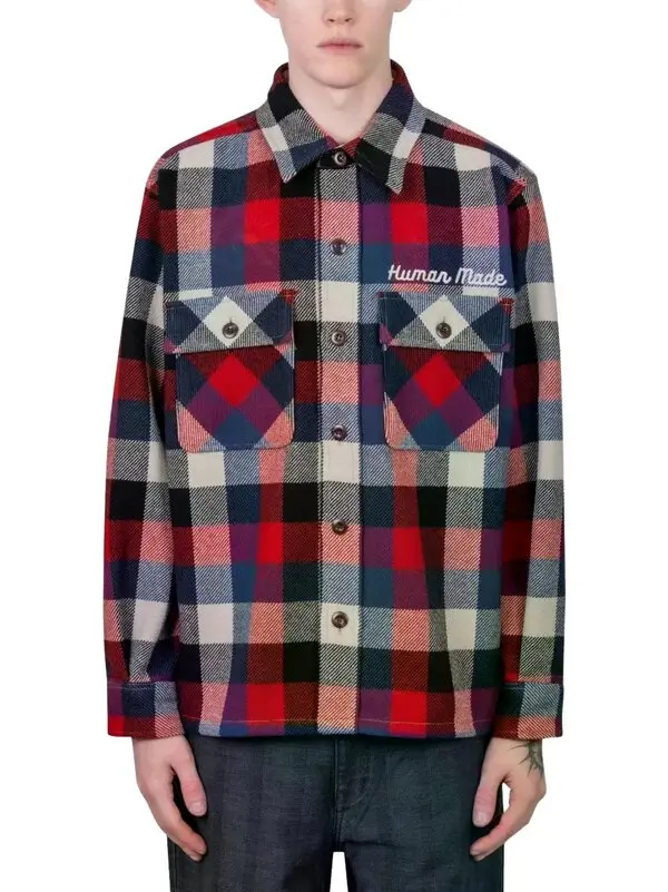 HUMAN MADE Checked-pattern Pocket Shirt Jacket - Red