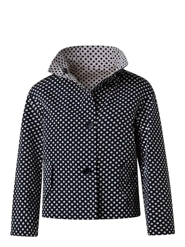 Akris Polka-dot Single-breasted Jacket - Black-cream