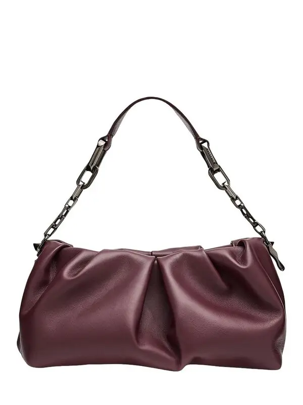CHRISTIAN LOUBOUTIN Eva Pleated Nappa Leather Shoulder Bag - Amara