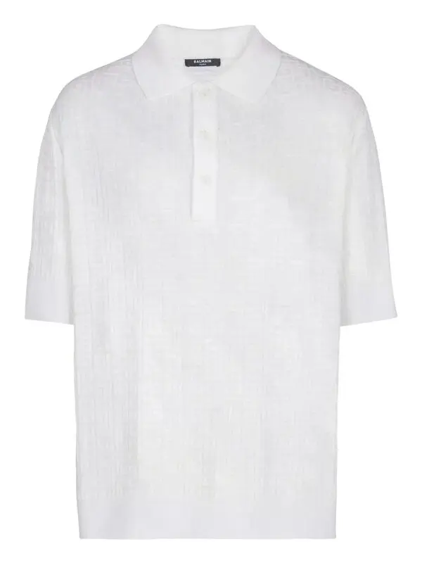 Balmain Pb-monogram Polo Shirt - White