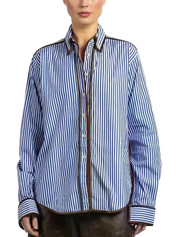MAISON JEJIA Striped-pattern Shirt - Blue