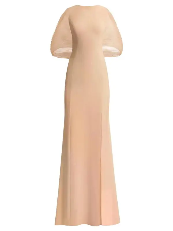 GEMY MAALOUF Bow-detail Maxi Dress - Neutrals