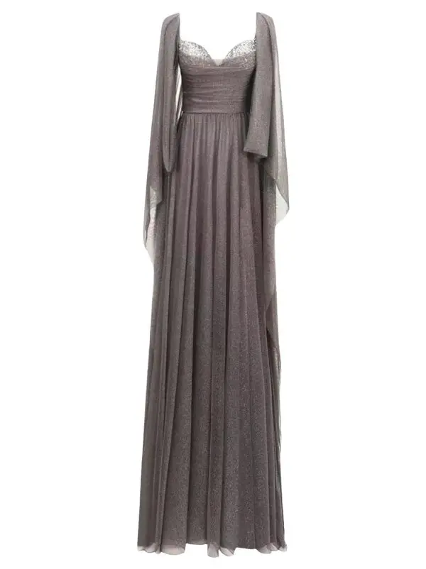 GEMY MAALOUF Sweetheart-neck Gown - Grey