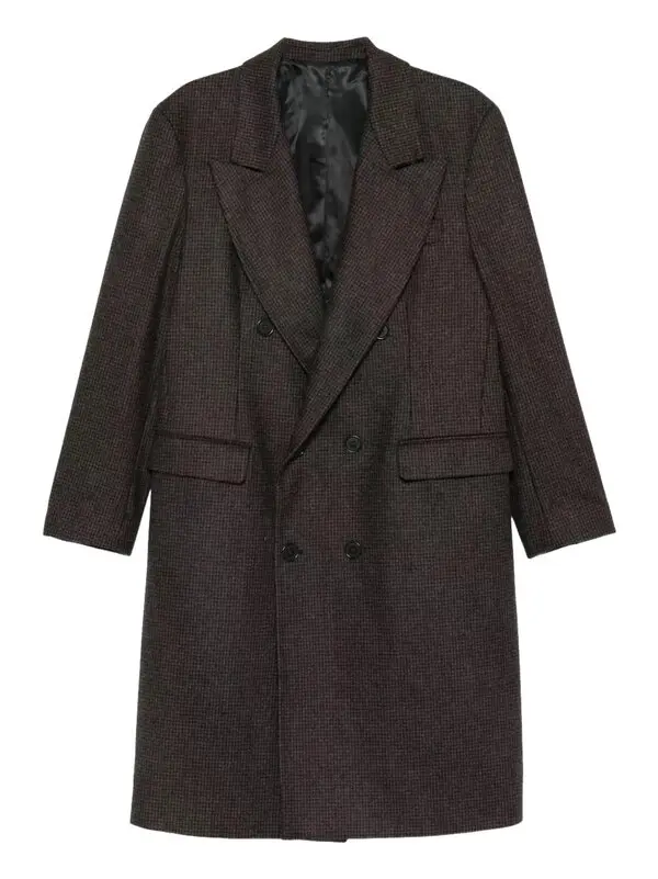 MARSEM Double-breasted Coat - Brown