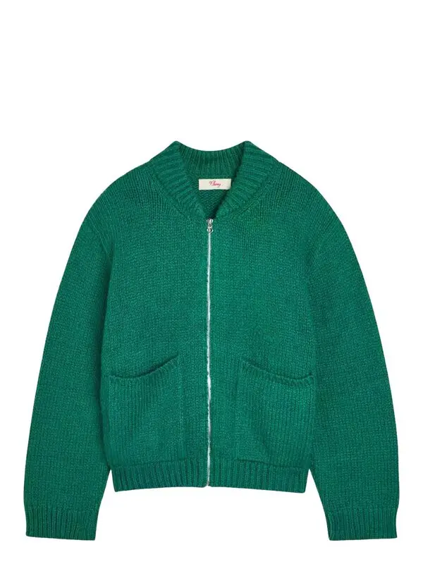 CHERRY LA Zip-up Cardigan - Green