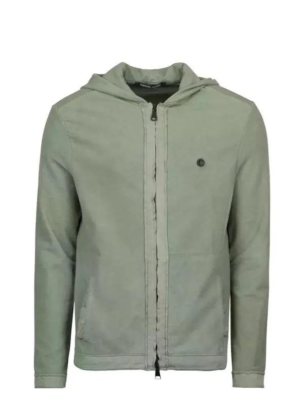 HANNES ROETHER Zip-up Hoodie - Green