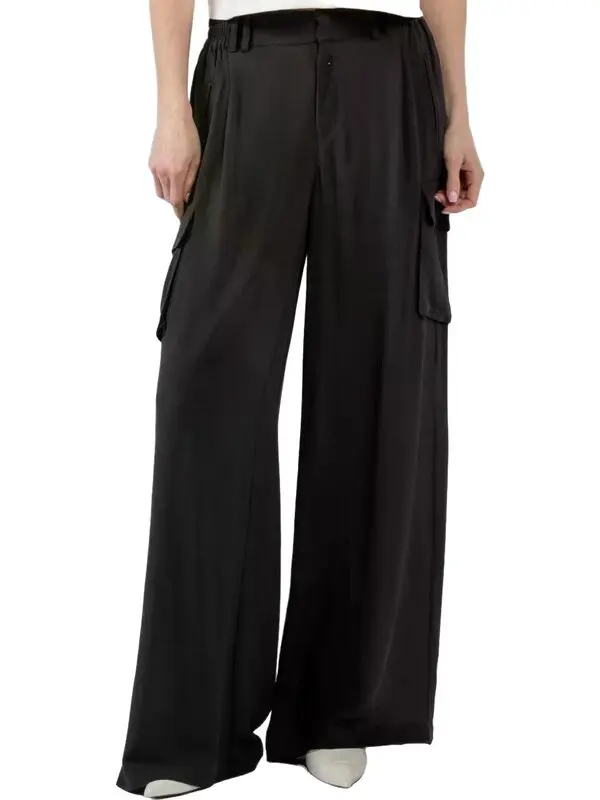JACOB LEE Cassandre Cargo-pocket Trousers - Black