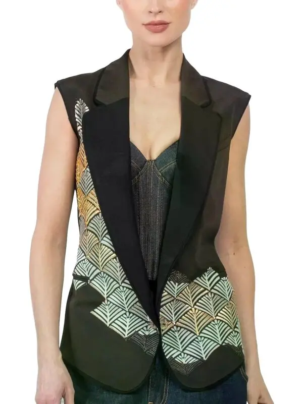 IBRIGU Floral-print Vest - Black