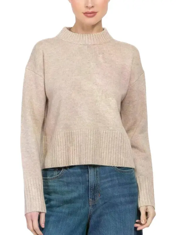 Veronica Beard Ribbed Knit Mock-neck Sweater - Blue